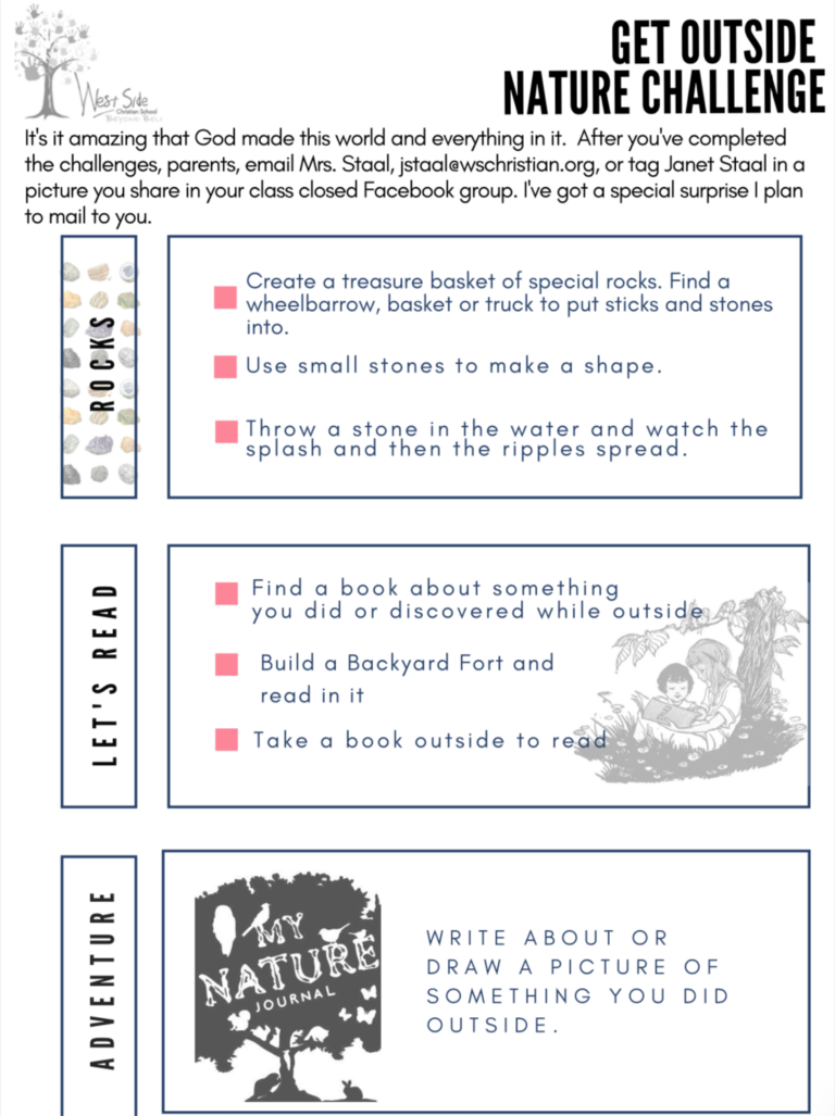 Get Outside Nature Challenge – West Side Christian School